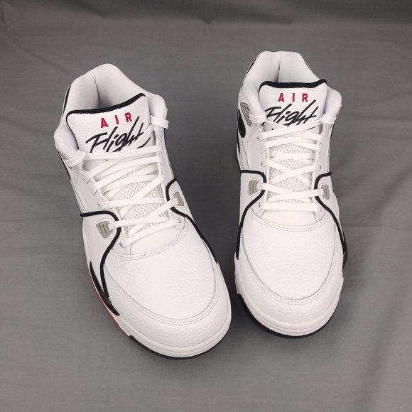Nike | Shoes | Nike Air Flight 89 Mid Mens Basketball Shoes White Black ...